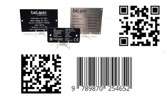 QR-Codes, Barcodes, Datamatrix und Typenschilder